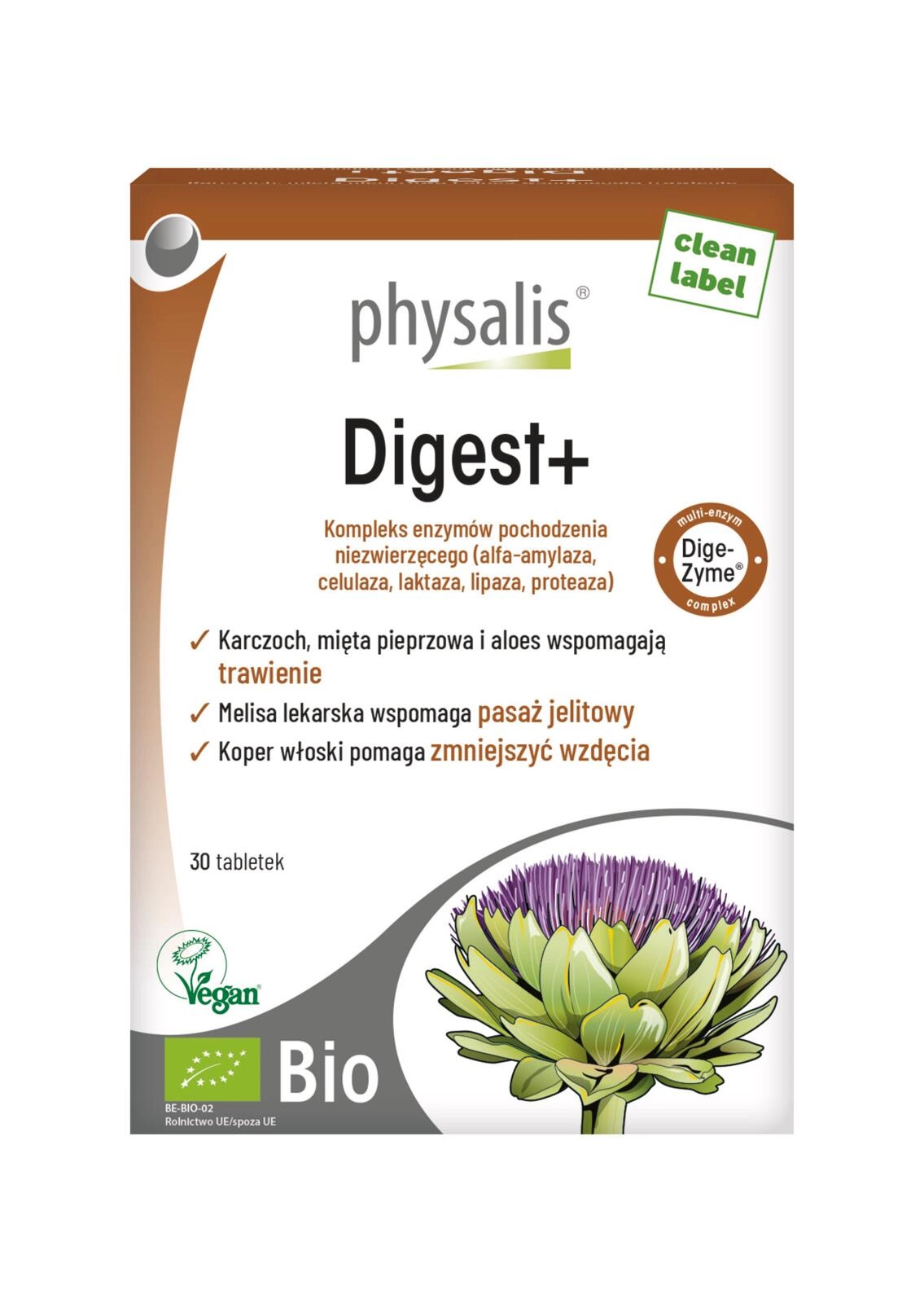Tablete pentru susținerea digestiei (Digest+) Bio supliment alimentar 30 buc. – Physalis ...