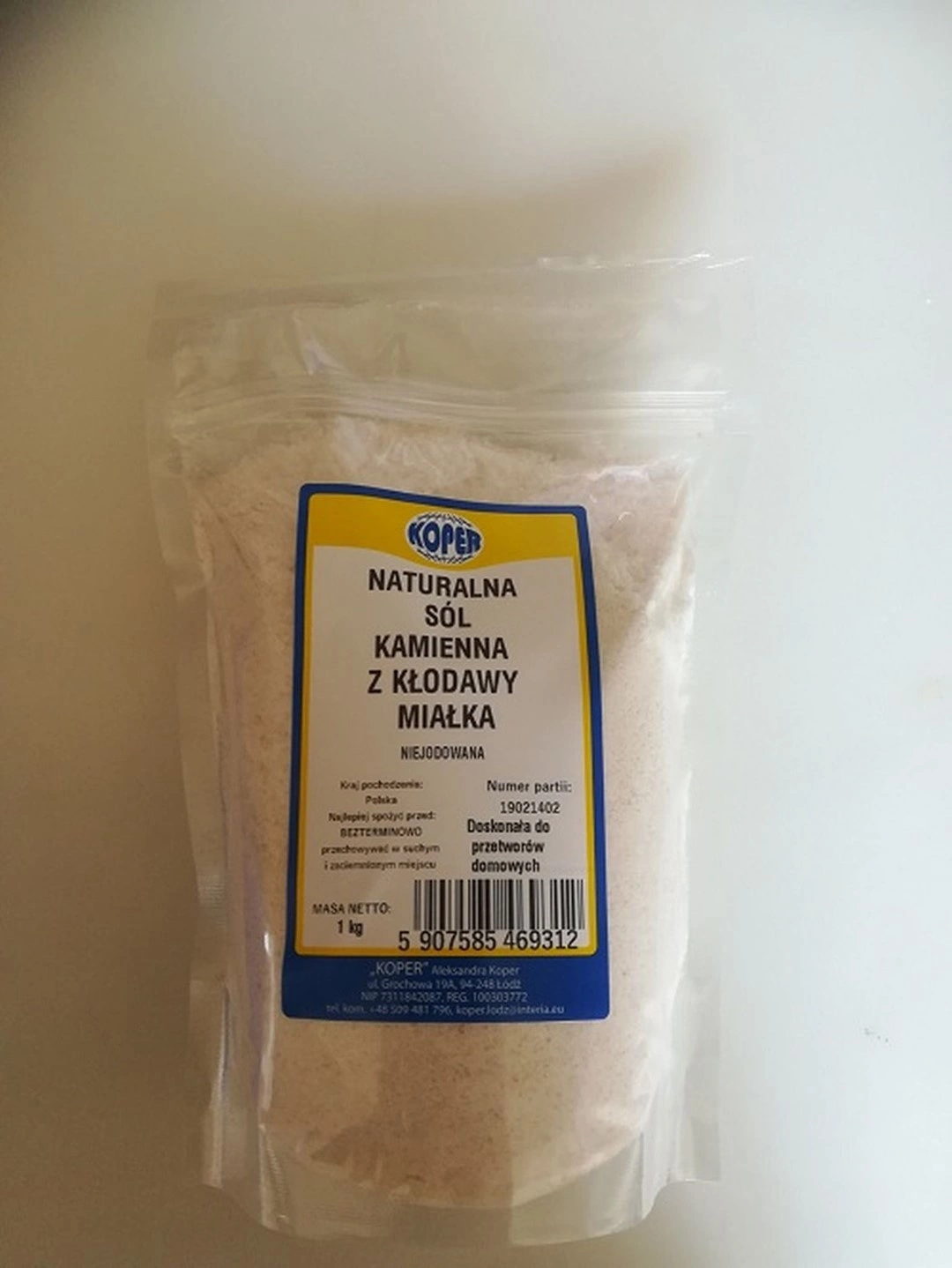 Sare gemă naturală Kłodawa fină 1 kg - KOPER Cel mai mic preț, recenzii ...