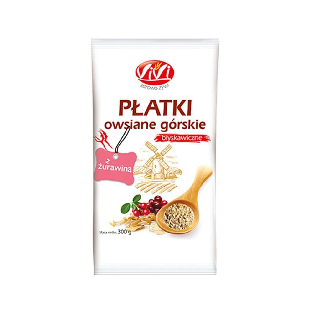 Fulgi de ovăz de munte cu merișoare instant 300 g - VIVI Cel mai mic ...